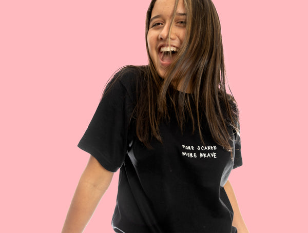 "more scared more brave" tee – demivantonder